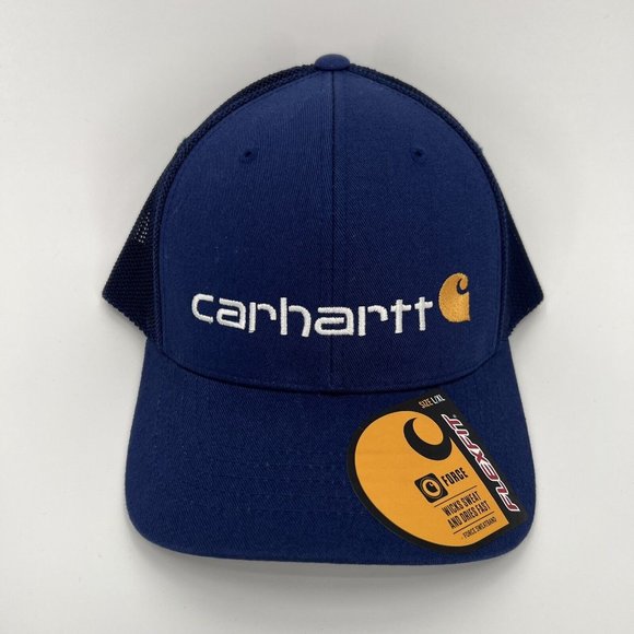 Carhartt | Accessories | Carhartt Blue Logo Cap Force Rugged Flex ...